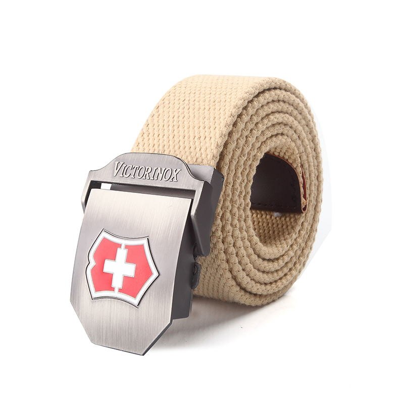 Red Strong Canvas Military Tactical Belt for Men with Metal Buckle ...