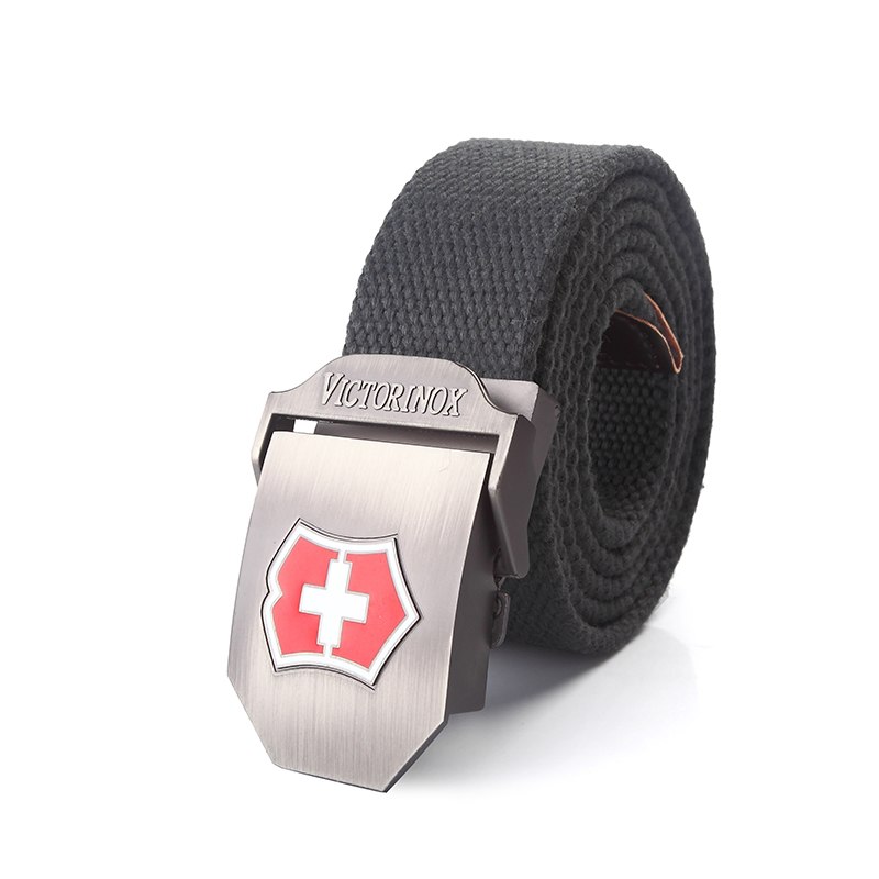 Red Strong Canvas Military Tactical Belt for Men with Metal Buckle ...