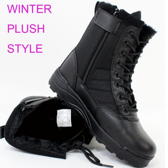 Military leather for men Combat Infantry tactical boots army shoes