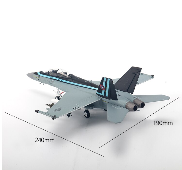 1/72 Scale US F/A-18F Fighter Jet Alloy Model with Display Bracket ...