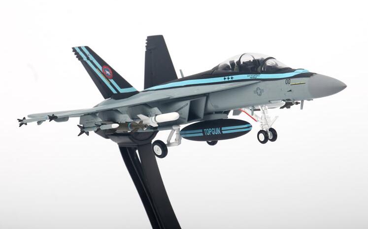 1/72 Scale US F/A-18F Fighter Jet Alloy Model with Display Bracket ...