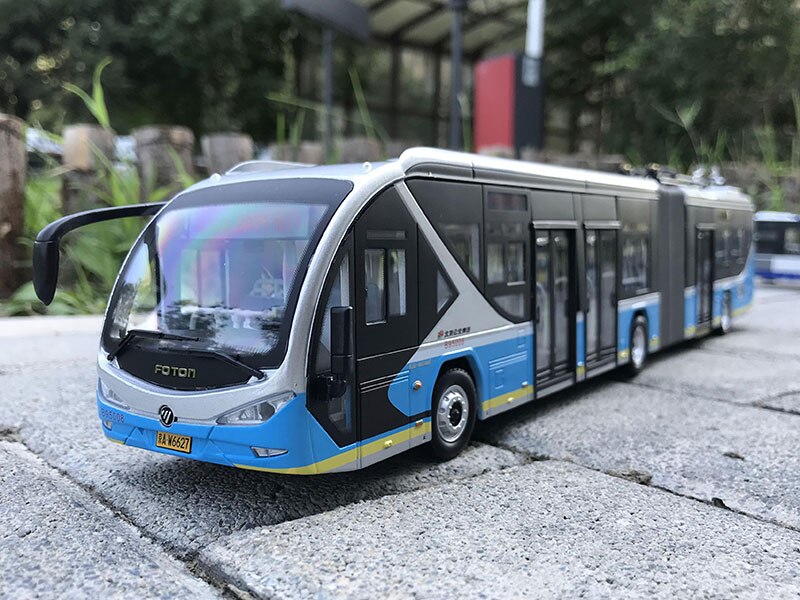 1:43 Scale Beijing Road Bus Model Futian Shuangyuan Trolleybus Alloy ...