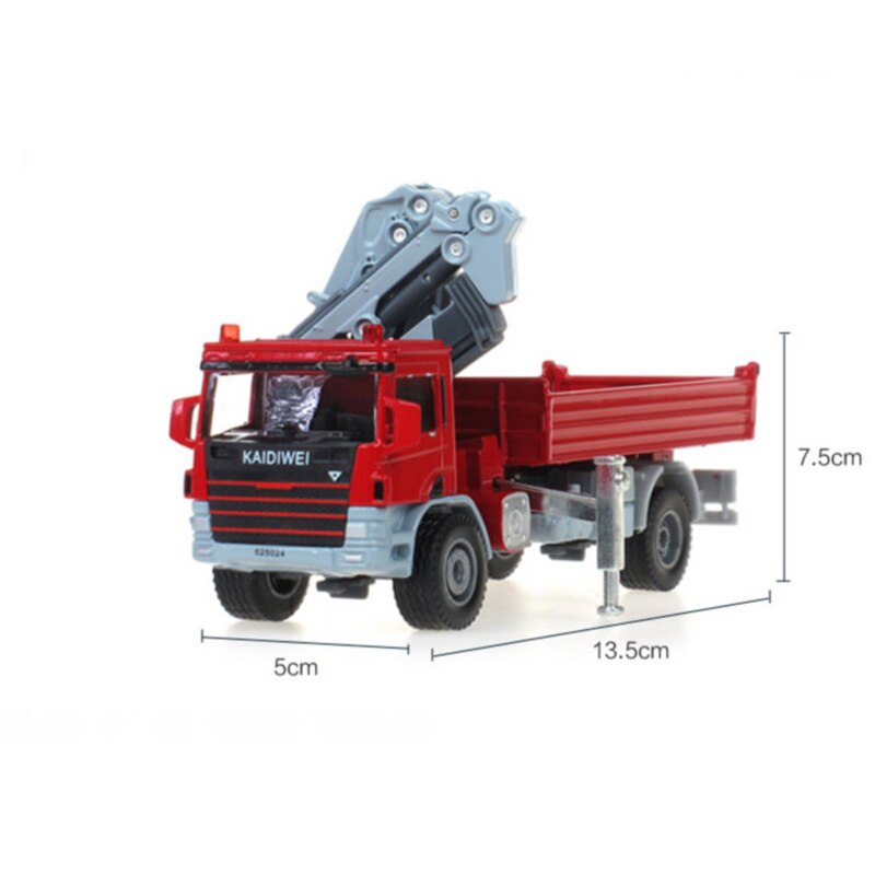 Alloy Engineering Vehicle 1:50 Scale Die-cast Transport Truck Crane Boy ...
