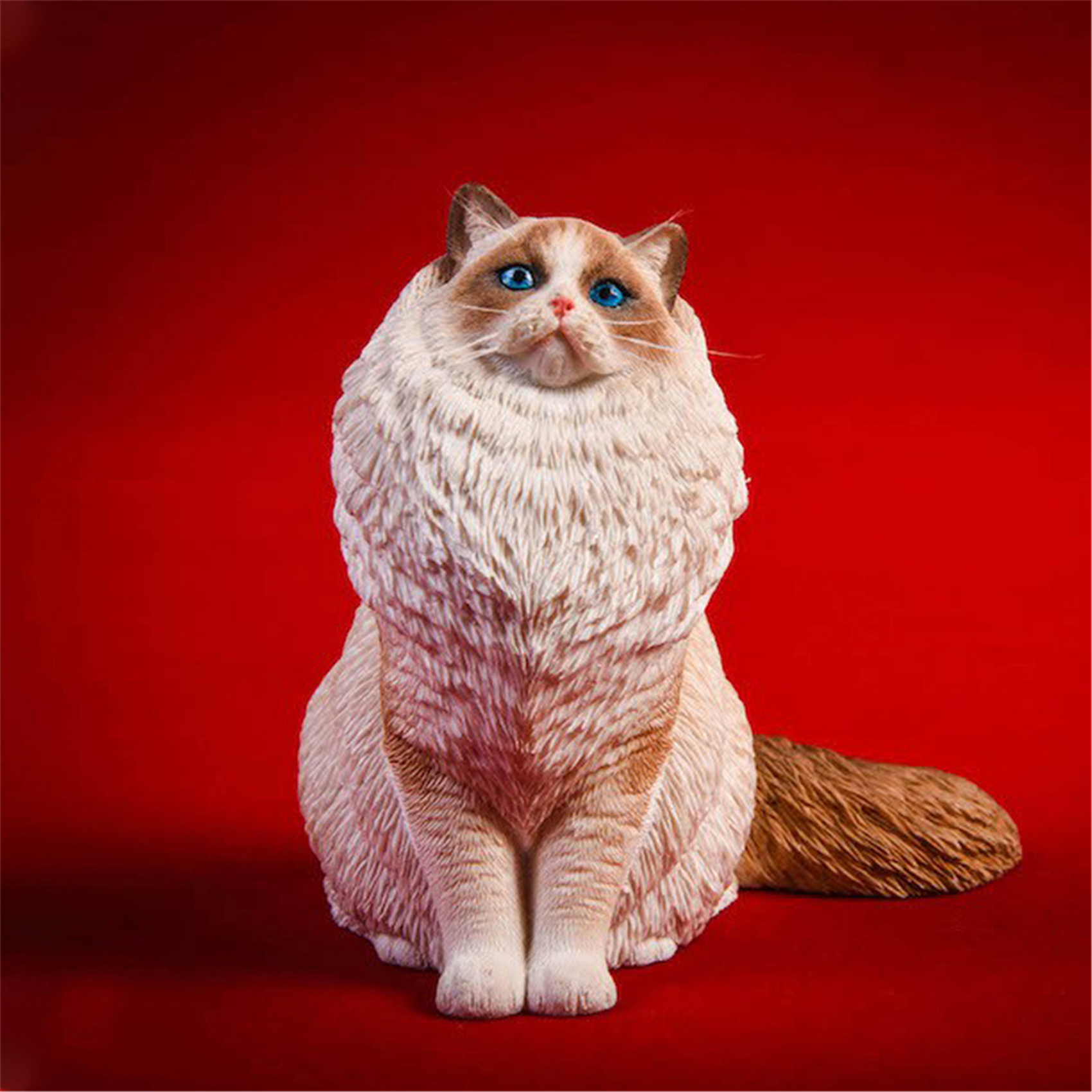 Ragdoll Cat 1:6 Scale Resin Figure Animal Collector Toy Desktop ...