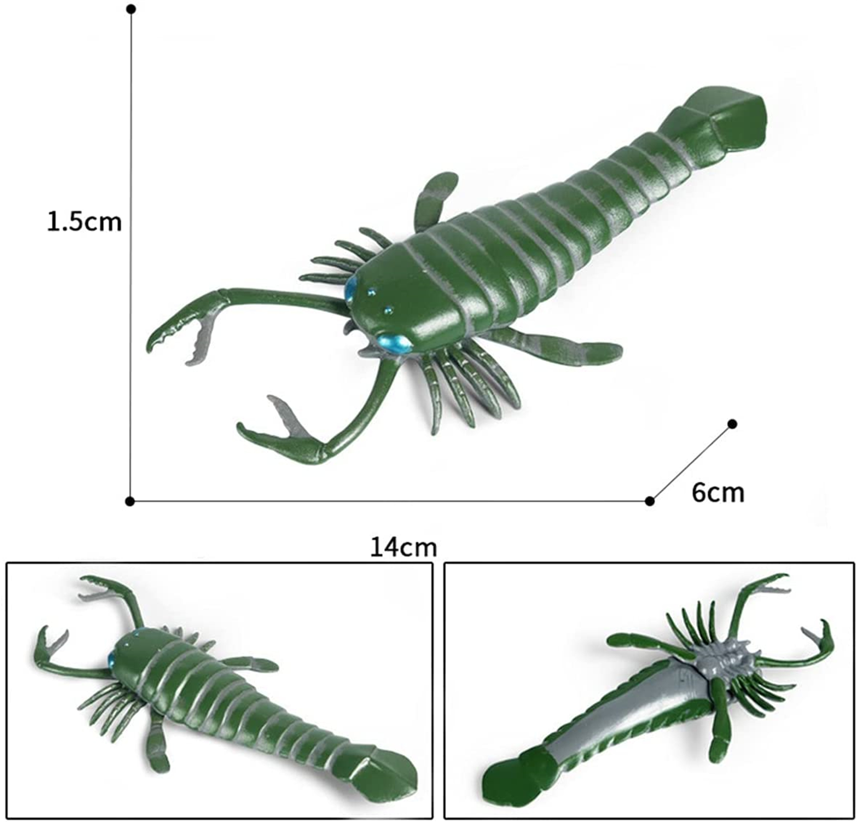 Marine Animal Figure Set Cephalaspis Eurypterus Trilobita Educational ...
