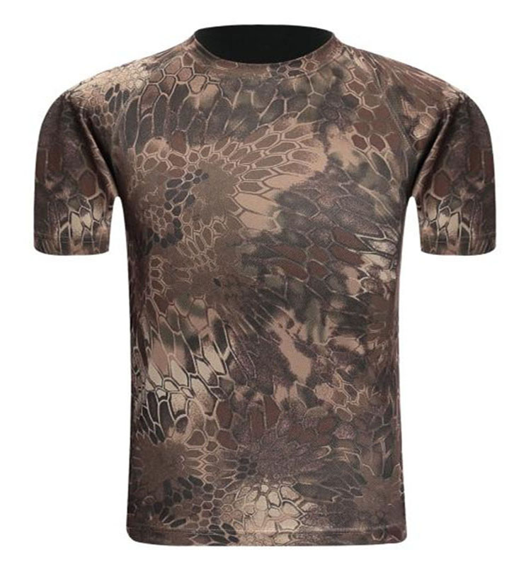 Camouflage T Shirt Mens Quick Dry Breathable Compression Army Tactical ...