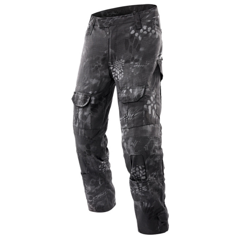 Multicam Tactical Pants with Knee Pads Camouflage Military Paintball ...