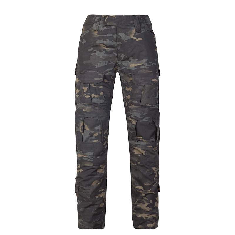 Multicam Tactical Pants with Knee Pads Camouflage Military Paintball ...