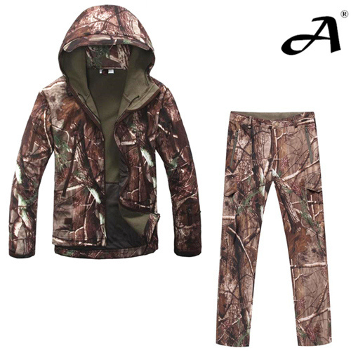 Camouflage Winter Thermal Fleece Military Uniform Tactical Clothes US ...