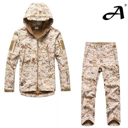 Camouflage Winter Thermal Fleece Military Uniform Tactical Clothes US ...