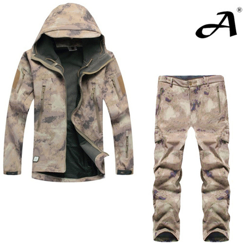 Camouflage Winter Thermal Fleece Military Uniform Tactical Clothes US ...