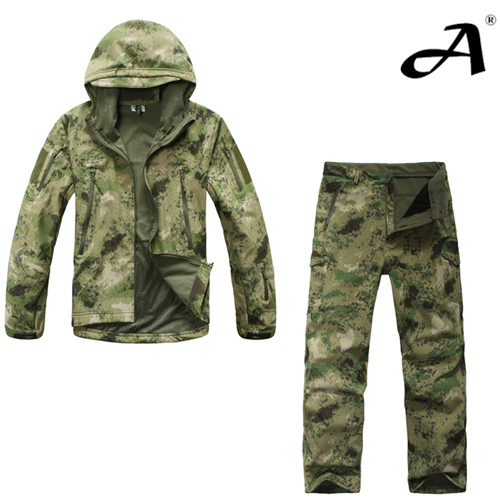 Camouflage Winter Thermal Fleece Military Uniform Tactical Clothes US ...