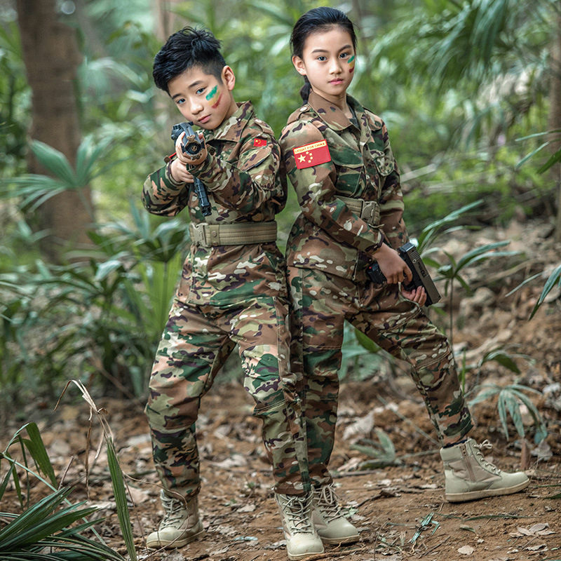 Kids Tactical Camouflage Combat Suit Military Uniform for Outdoor ...
