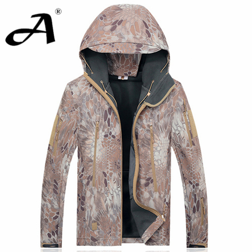 Army Camouflage Military Jacket Waterproof Windbreaker Raincoat for Men ...
