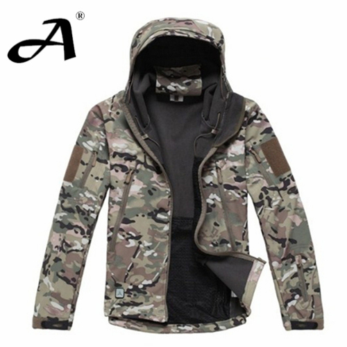Army Camouflage Military Jacket Waterproof Windbreaker Raincoat for Men ...